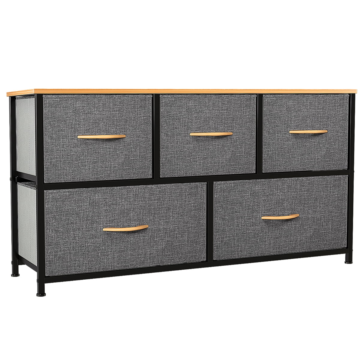 DWVO Wide Drawer Dresser Storage Unit Shelf Organizer Bins Chest ...