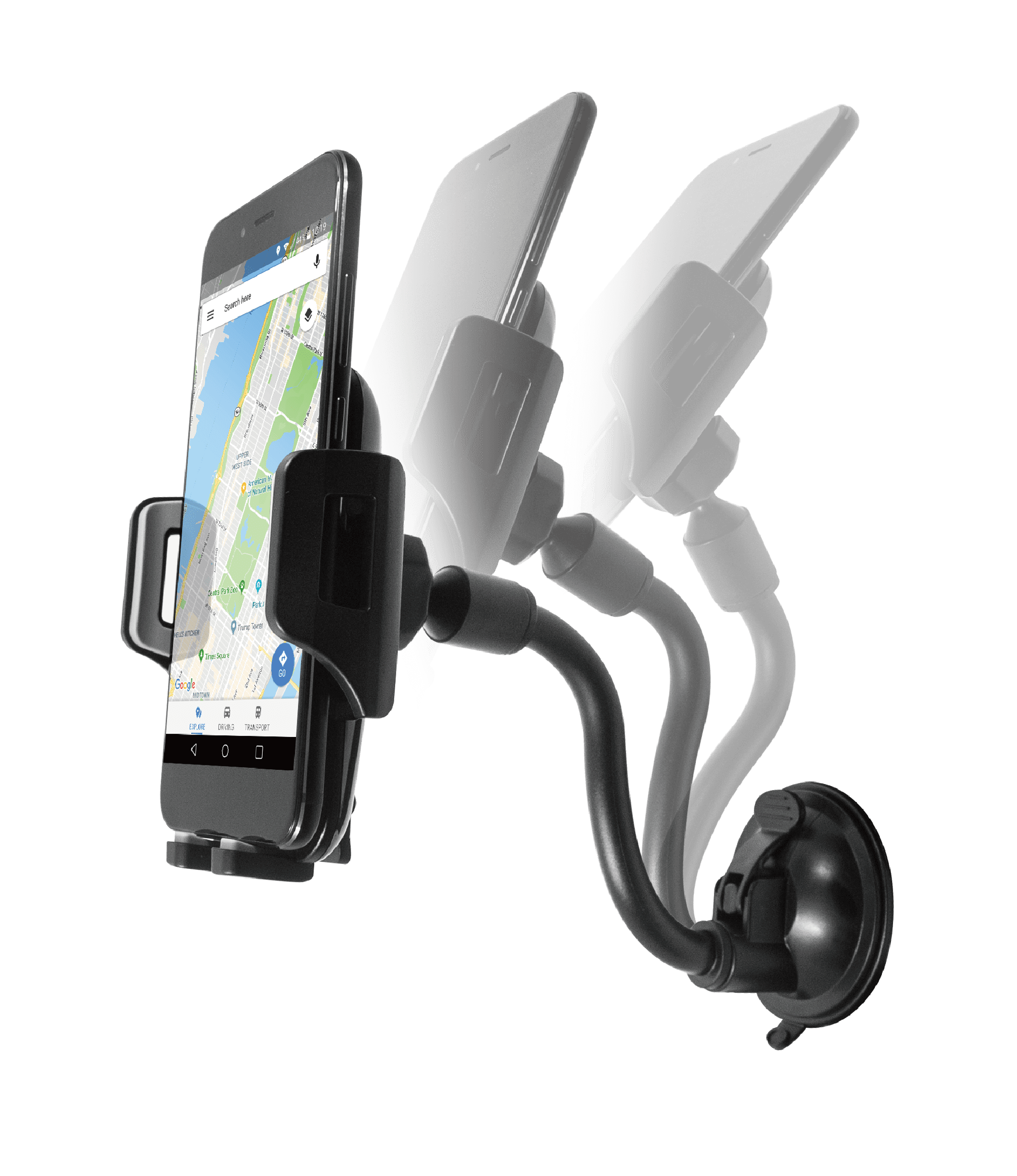 CAPDASE Gooseneck Arm Sport Car Mount for Windshield /Dashboard ...