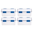 IRIS 44 Quart Weatherproof Containers with Weather Tight Plastic Lid ...