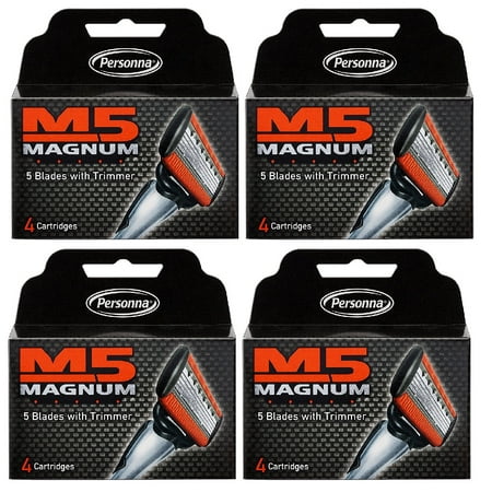 Personna M5 Magnum 5 Refill Razor Blade Cartridges, 4 ct. (Pack of 4 ...