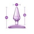 Eden Jolly Plug Small Tapered TPE Butt Plug with StayPut Base, Purple ...
