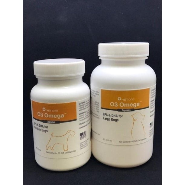Vet One O3 Omega EPA DHA Softgel Capsules Made in The USA - Walmart.com