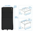 Uforic Mobile Slim File Cabinet - Secure Lock - Black - Walmart.com