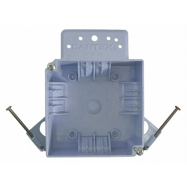 Cantex Electrical Box,4 in.,18 cu. in.,PVC EZ18XNR - Walmart.com