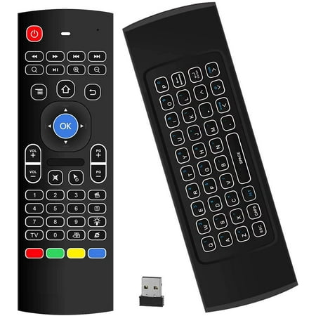 Air Mouse,MX3 Pro Backlit Mini Keyboard Remote Control,Mini Wireless ...