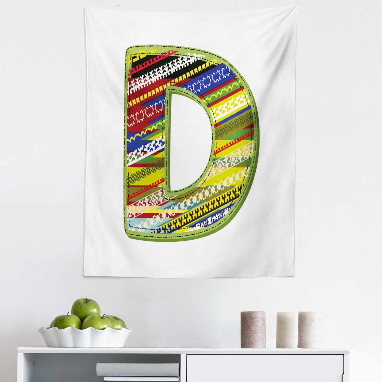Letter D Tapestry, Letter of Ornament D from Alphabet Winter Color ...