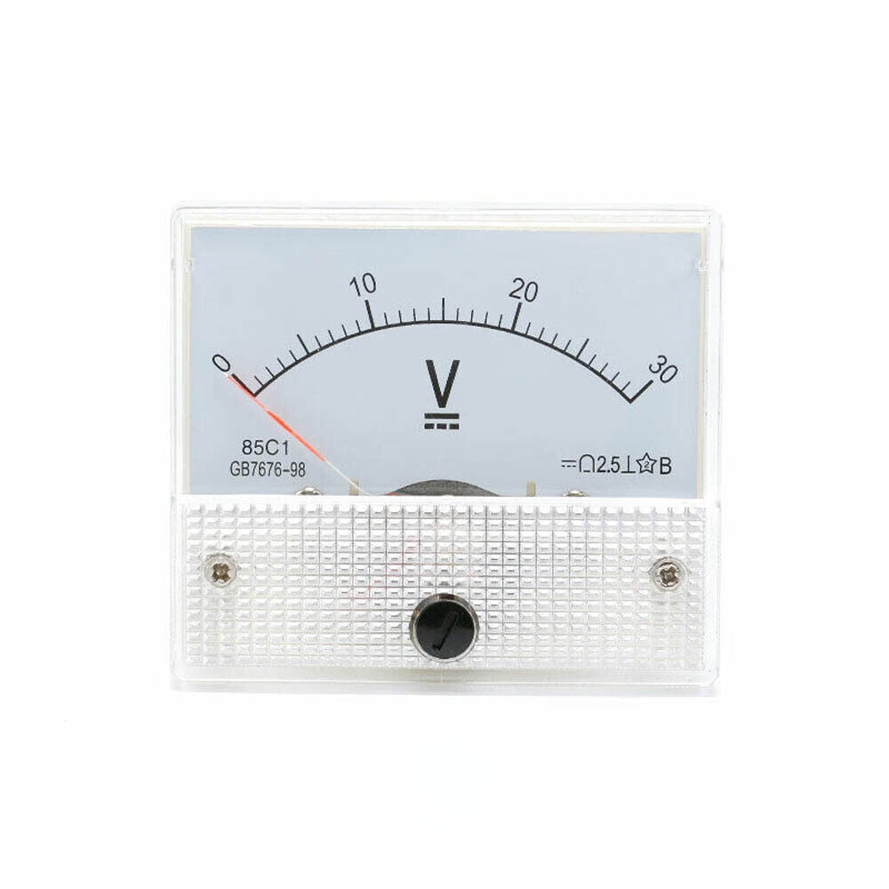 2-30A 10-50V DC Ammeter Current Voltmeter Voltage 85C1 Analog Amp Panel ...
