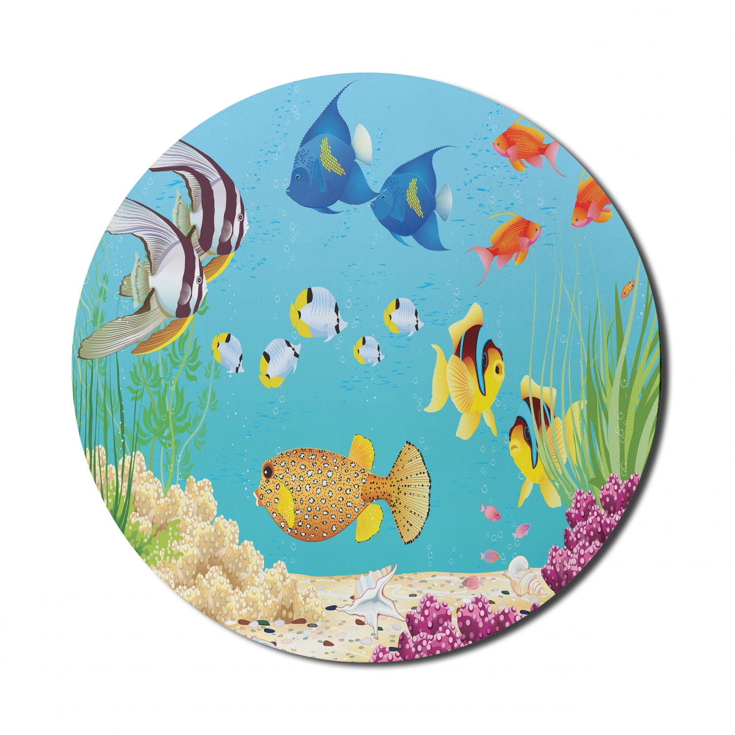 Underwater Mouse Pad for Computers, Landscape Various Water Plants and ...