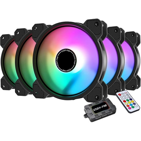 EZDIY-FAB 120mm RGB LED Case Fan PC Cases,CPU Cooling Fan,Addressable ...