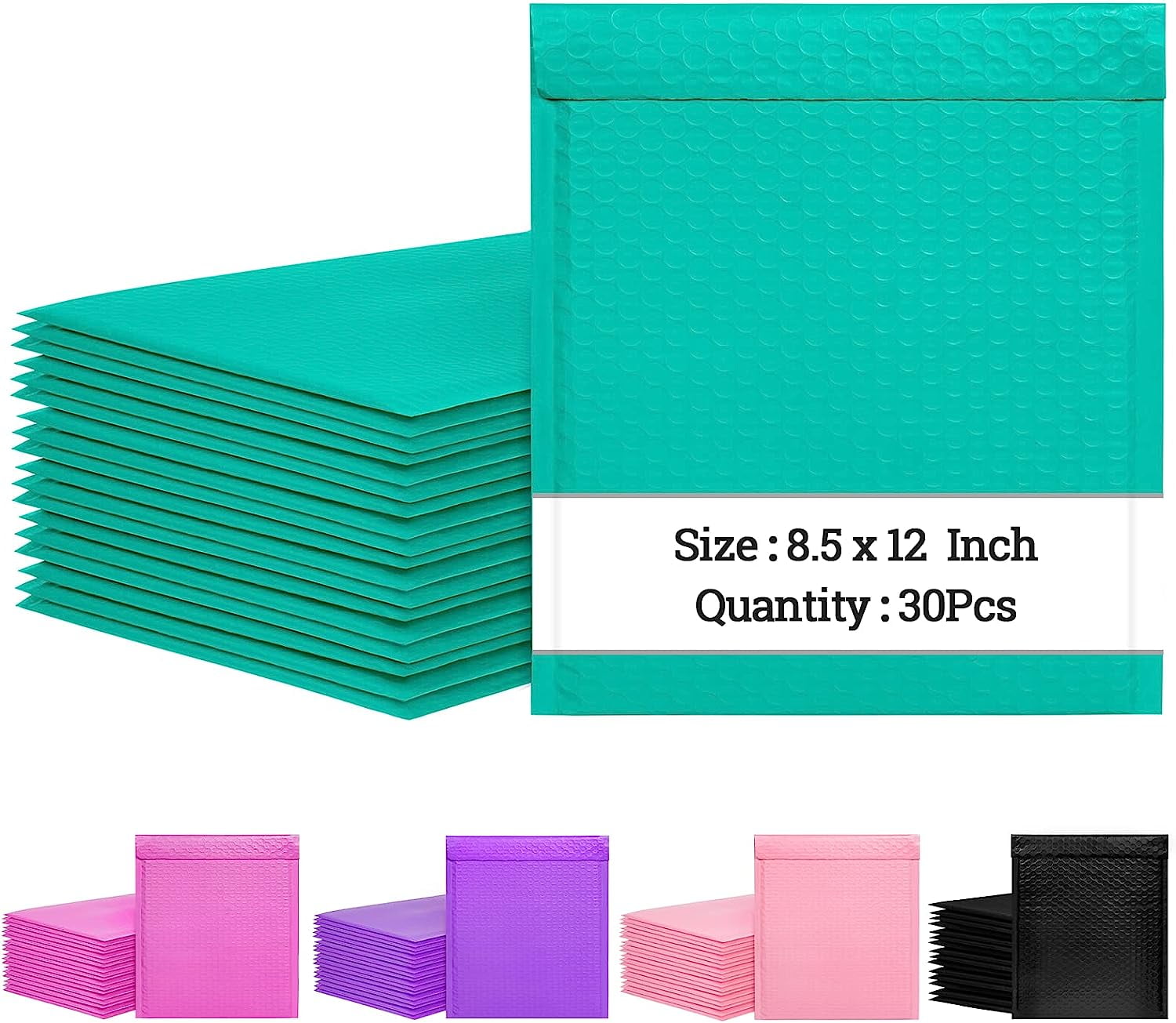 8.5 x 12 Inch Bubble Mailers 30 Pack, Self-Seal Poly Padded Envelope ...