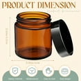 ACDANC 4 oz Glass Jars with Lids, 4 Pack Amber Cosmetic Jars with Black ...