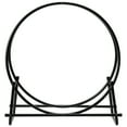Gymax 30'' Tubular Steel Log Hoop Firewood Storage Rack Holder Round ...
