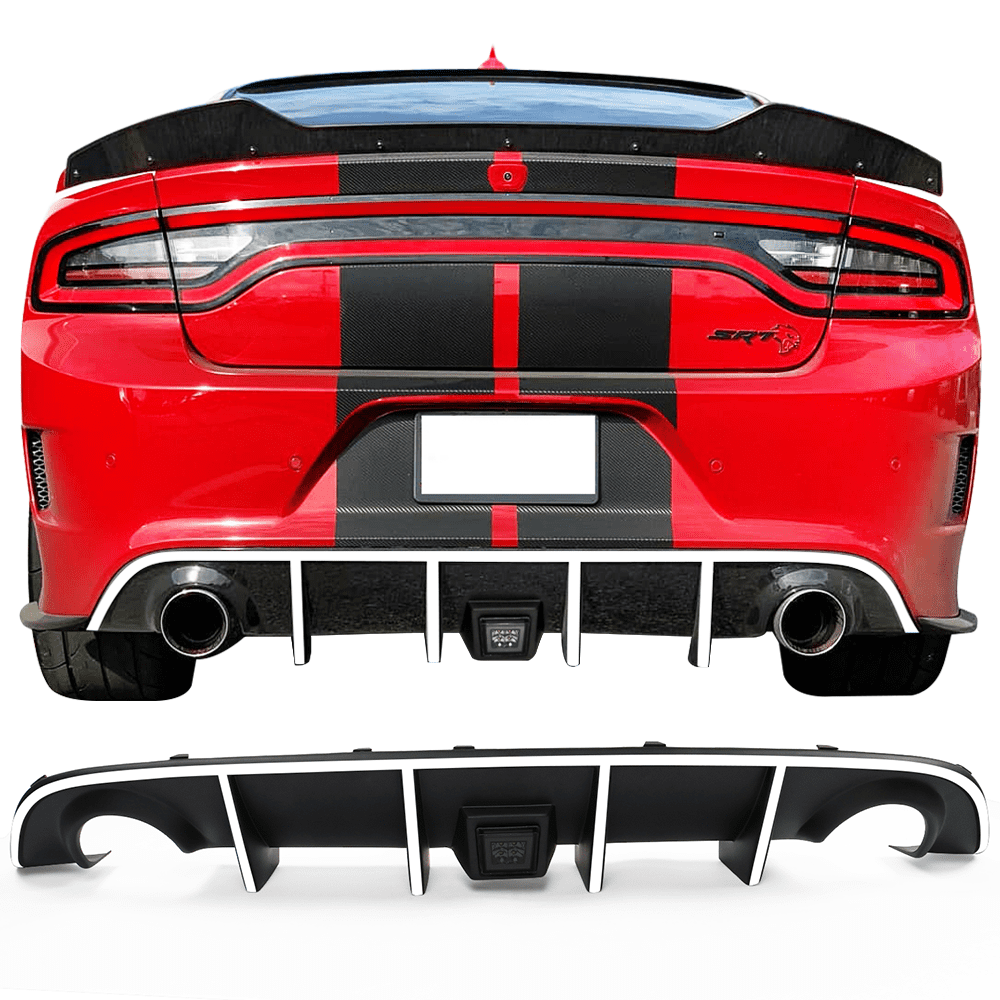 Ikon Motorsports Compatible with 15-23 Charger SRT Rear Diffuser with ...