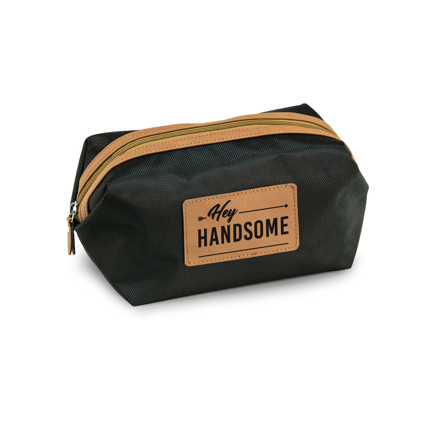 Hey Handome water resistant performance nylon dopp kit with saddle ...
