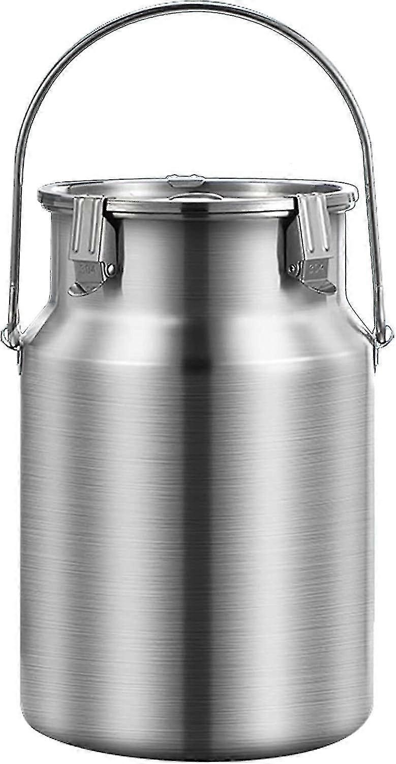 3L 304 Stainless Steel Milk Can Tote Jug with Sealed Lid and Single ...