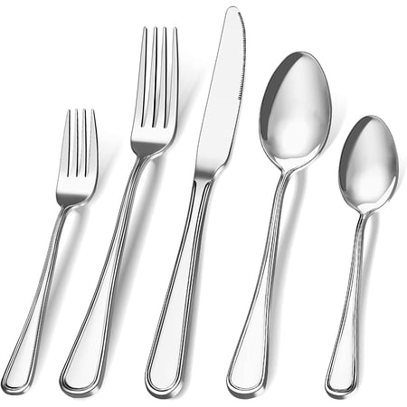 Silverware Set, 20 Pieces Silverware Set for 4, Stainless Steel ...