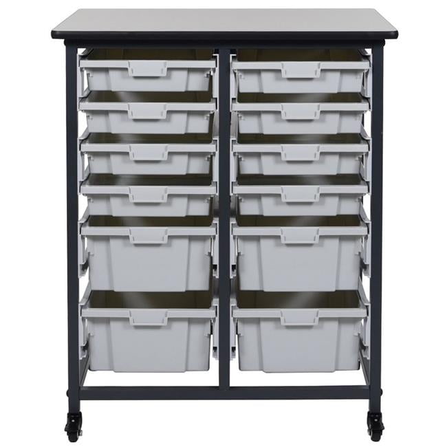 Luxor LUX-MBS-DR-8S4L Mobile Bin System Double Row with 8 Small & 4 ...