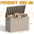 JYLP Grey 50 Gallon Lockable Resin Package Delivery Box, Waterproof ...