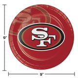 NFL San Francisco 49ers 9" Paper Plate and 6.5" Napkin Party Kit 48 ...