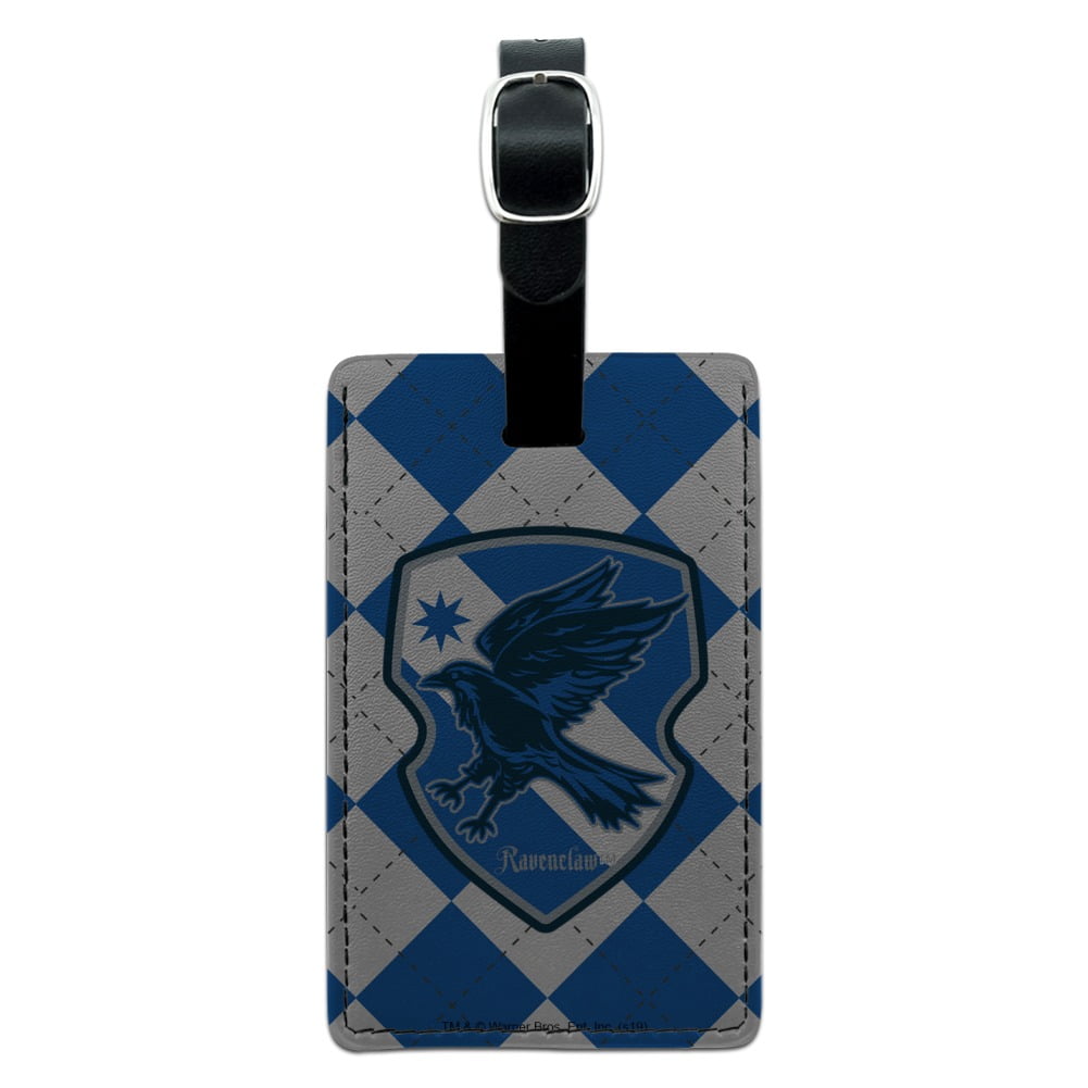 Harry Potter Ravenclaw Plaid Sigil Rectangle Leather Luggage Card ...