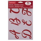 3" Cursive Alphabet Stencils by Craft Smart - 45 designs - Walmart.com