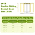 72" X 96" Double Sliding Closet Door Panel Solid Wood Door With Soft ...