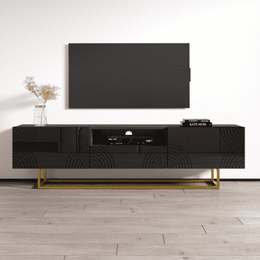 Nova 3K TV Stand for TVs up to 85", Mid-Century Modern Matte 73 ...