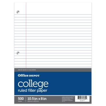 Norcom 5-Pack Filler Paper, 150 Sheets, College Ruled, 10.5" x 8 ...