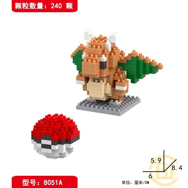 Pokemon Blocks Small Cartoon Mini Building Block Pikachu Charizard ...