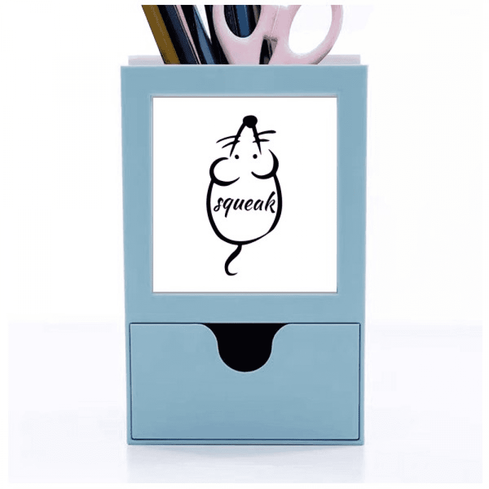 Rat Mouse Squeak Stick Drawing Desk Supplies Organizer Pen Holder Card ...