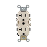Leviton CR20-W 20-Amp, 125-Volt, Narrow Body Duplex Receptacle ...