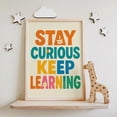 Affixzi Stay Curious Keep Learning Retro Poster, Motivational Classroom ...