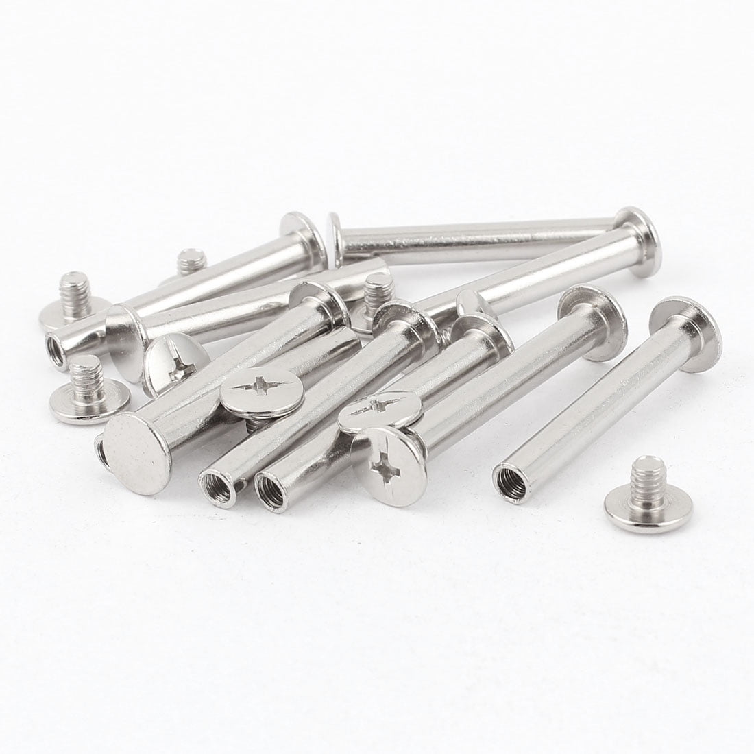 Uxcell 5mmx35mm Nickel Plated Binding Chicago Screw Post for Album ...