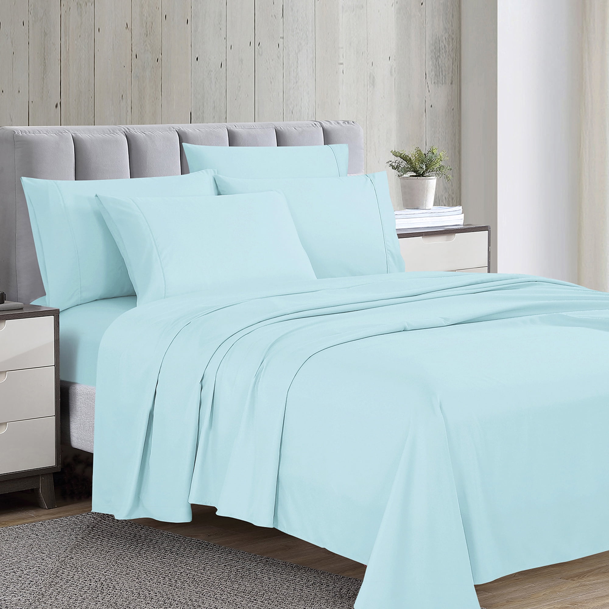 Click here for Swift Home Luxury 6-Piece Sheet Set  King  Aqua prices