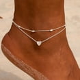 Women's Alloy Anklets with Simple Heart Design for Seaside and Summer ...
