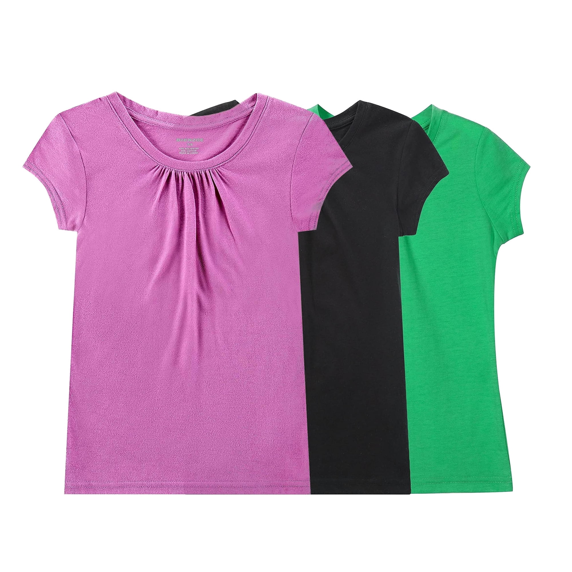 Click here for Bienzoe Girls Breathable Quick-Dry T-Shirt Pack-G... prices