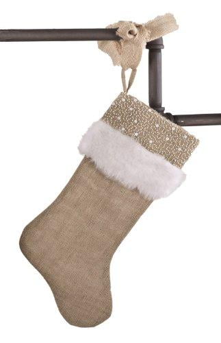 fenncostyles.com Holiday Décor Jute Design Natural Christmas Stocking ...