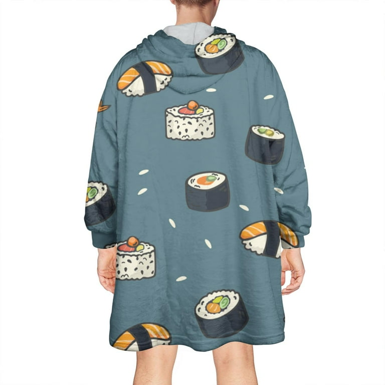Sushi Blanket Hoodie Wearable Blanket Hoodie for Adults Sherpa All ...