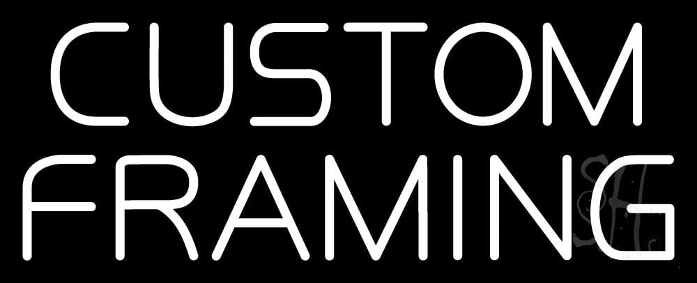 White Custom Framing LED Neon Sign 13 x 32 - inches, Clear Edge Cut ...