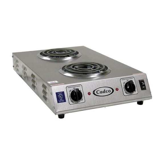 Cadco CDR-1T Electric Double Tubular Hot Plate Burner, Cooking Plug ...