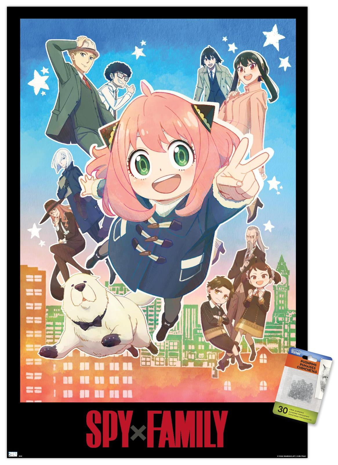 Spy x Family - Anya Key Art Wall Poster with Push Pins, 22.375" x 34 ...