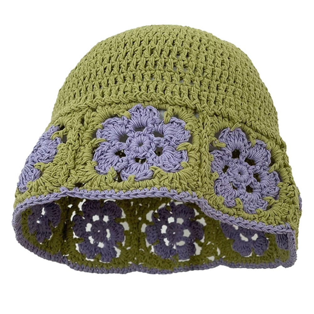 56-58cm head circumference cotton knitted fisherman hat hollow woven ...