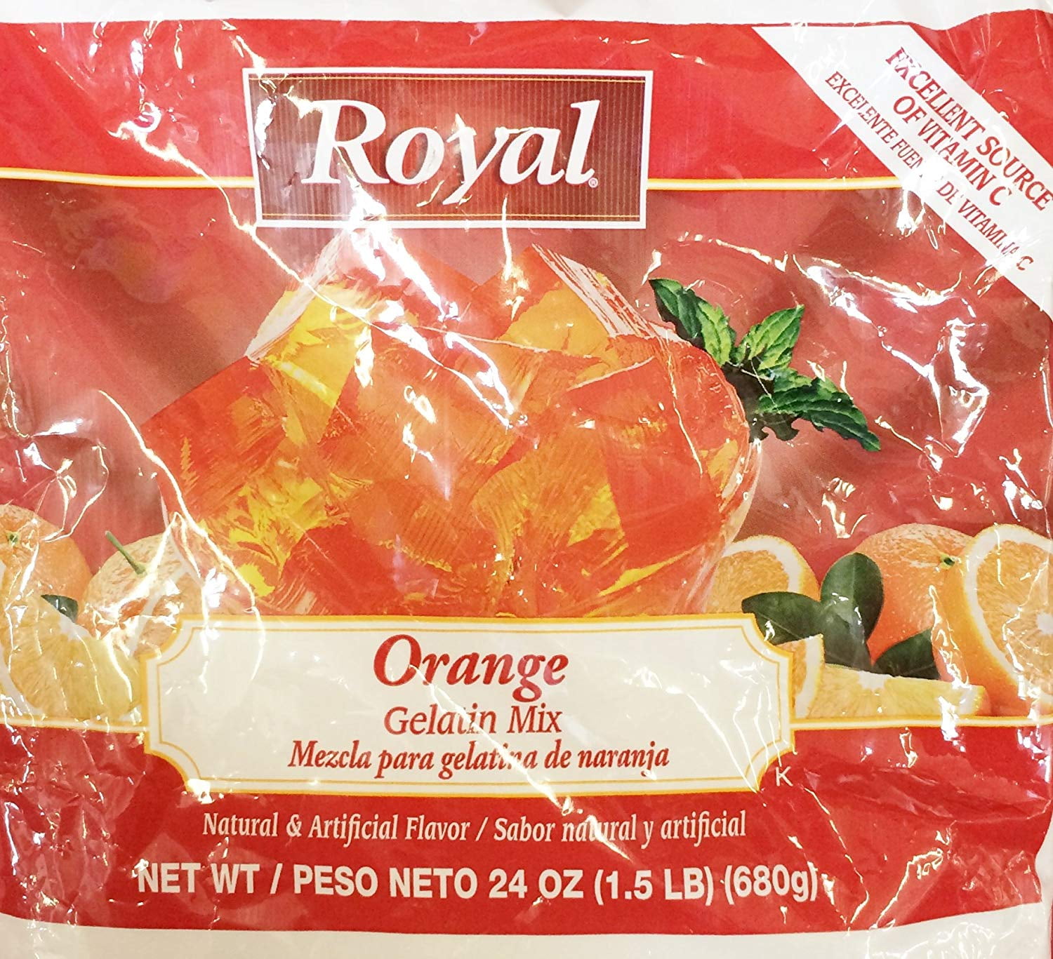 4 PACKS : 24oz Royal Orange Gelatin Mix (One Bag) - Walmart.com