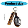 Fashionable Key Rings Portable Leopard Print Comb Keychain with Makeup ...