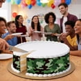 3 pcs Camouflage (Green) Cake Strips Edible birthday cake strips, cake ...