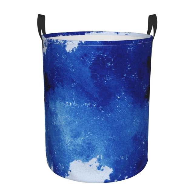 LNWH Laundry Basket, Blue Watercolor Pattern Foldable Laundry Hamper ...