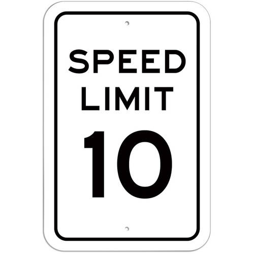 Speed Limit 10 Sign - Walmart.com