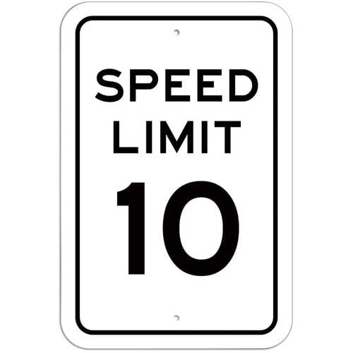 Speed Limit 10 Sign - Walmart.com