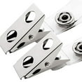 Segolike 100Pcs Metal ID Clips with Clear PVC Strap ID Clips Name Tag ...