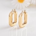 18K Gold Vermeil Rectangular Hoop Earrings - Walmart.com